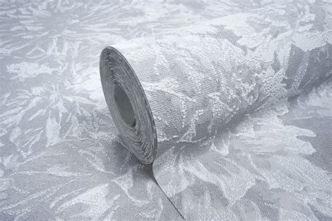 Сірі шпалери квіти вінілові в спальню на флізеліні Ls Астрея ДХС 14794