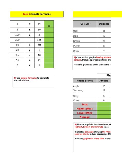 Ks3 Spreadsheet Year 7 Exam Pdf Htc Apple Inc