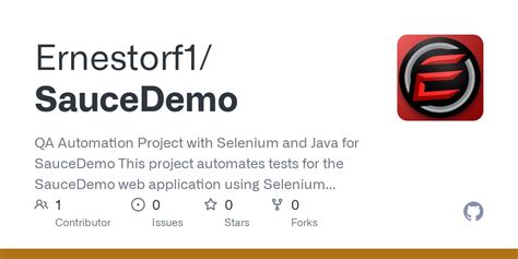 GitHub Ernestorf SauceDemo QA Automation Project With Selenium And Java For SauceDemo This
