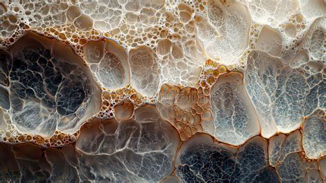 Neural Network Intricate Blue And Orange Cellular Patterns Generative Ai Stock Illustration