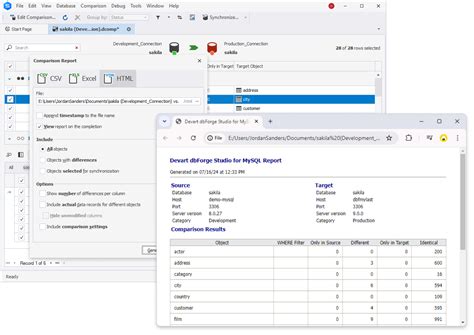 How To Compare Data In Two Tables In Mysql For Differences