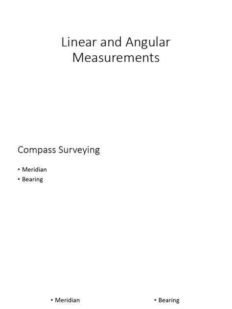 Lecturelinear And Angular Measurementsla Pdf Compass Angle