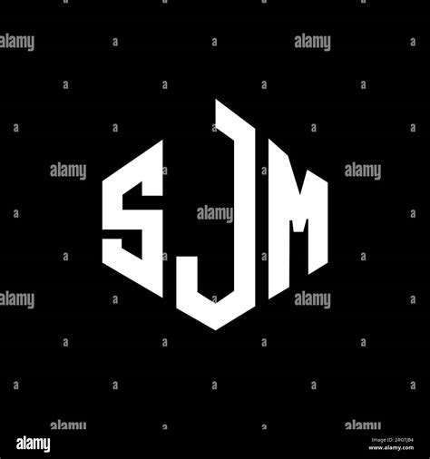 SJM Letter Logo Design With Polygon Shape SJM Polygon And Cube Shape Logo Design SJM Hexagon