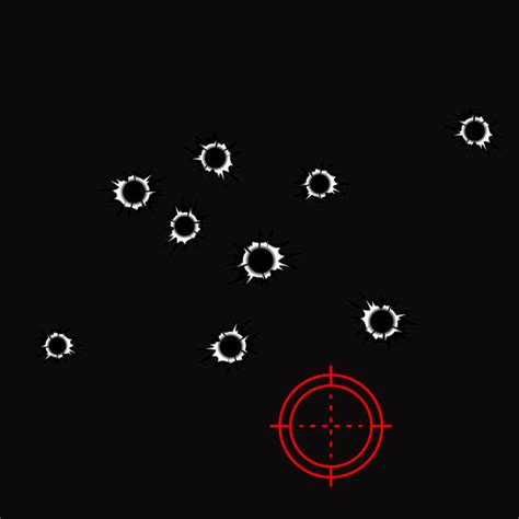 60 Icon Bullet Holes In The Glass Shot Stock Illustrations Royalty