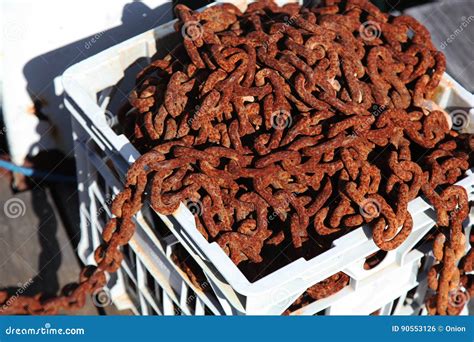 Rusty Chains Stock Photo Image Of Brown Dirty Metal 90553126