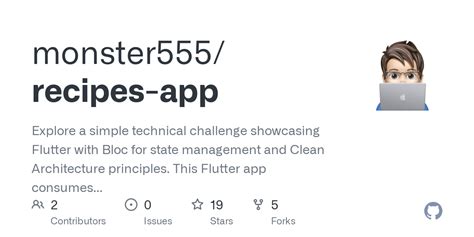 Github Monster555recipes App Explore A Simple Technical Challenge Showcasing Flutter With
