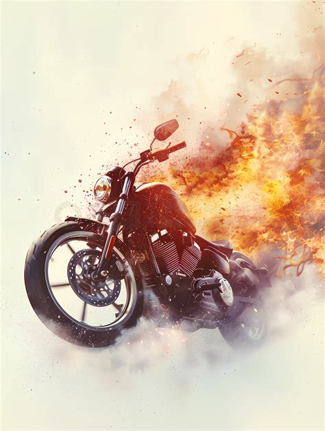 车身ai数字艺术 一辆摩托车特写写实效果 Ai图片免费下载png格式2784像素编号70718358 千图网