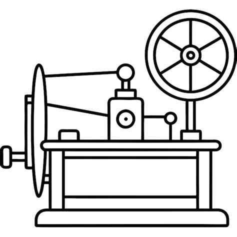 Telegraph Outline Coloring Book Page Line Art Drawing Premium Ai