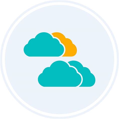 Cloudy Glyph Two Colour Circle Icon 38507361 Vector Art At Vecteezy