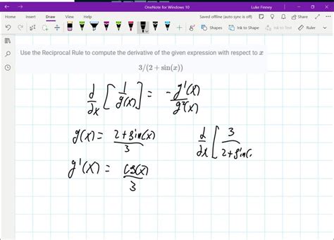 Use The Reciprocal Rule To Compute The Derivative Of The Given Expression With Respect To X 3