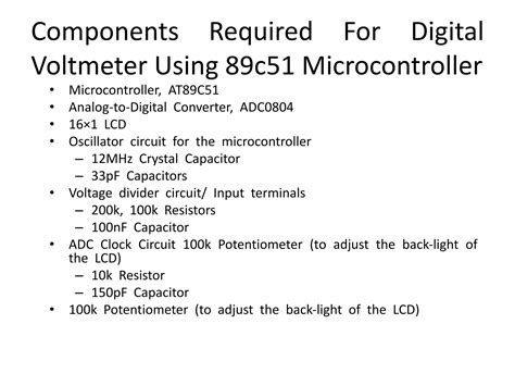 Digital Voltmeter Using 89c51 Microcontroller Pptx Computer Digital Voltmeter Using 89c51 Microcontroller Pptx Computer