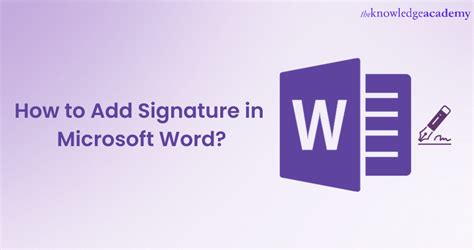 How To Add Signature In Microsoft Word Explained In Details