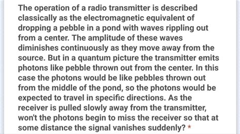 Solved The Operation Of A Radio Transmitter Is Described