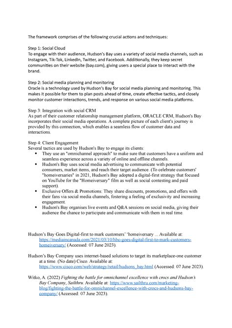 Social Framework No Additional Notes The Framework Comprises Of The Following Crucial