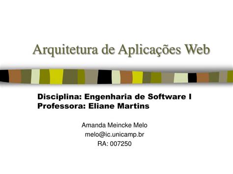PPT Arquitetura de Aplicações Web PowerPoint Presentation free download ID 3368760