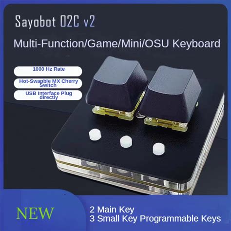 Original Sayobot O2cv2 OSU Keypad Mini Keyboard 2 Key Copy Adhesive Game 5 Key Mechanical
