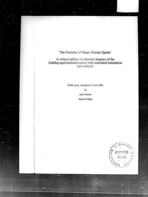 The Doctrine Of Magic Female Spirits A C Pdf