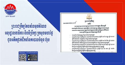 ព្រះរាជក្រឹត្យតែងតាំងមុខតំណែងអនុរដ្ឋលេខាធិការ និងទីប្រឹក្សា ក្រសួងមហាផ្ទៃ