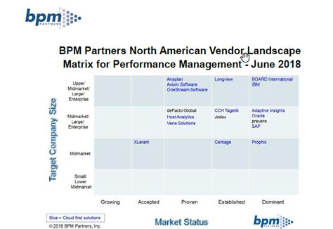 Bpm Partners Vendor Landscape Matrix For Financial Strategic