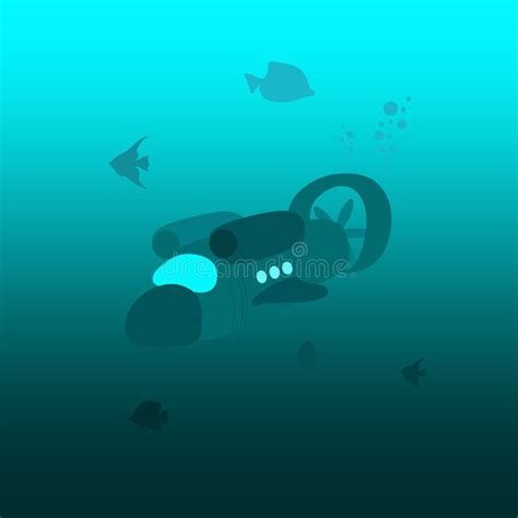 Autonomous Underwater Drone Or Robot With Camera Exploration Seabed Seabed Underwater And Rays