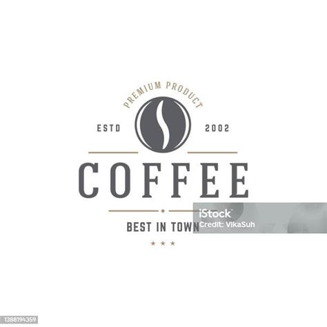 레트로 타이포그래피 벡터 일러스트가 있는 커피숍 엠블럼 템플릿 빈 실루엣 고급에 대한 스톡 벡터 아트 및 기타 이미지 고급 그리기 드로잉 Istock