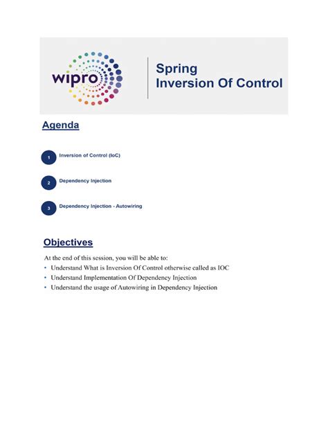 Spring Inversion Of Control Pdf
