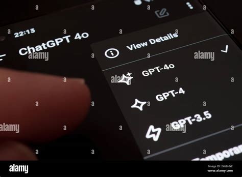 Gpt 4o Model Seen With Gpt 4 And Gpt 35 In Chatgpt App On The Smartphone Selection Between