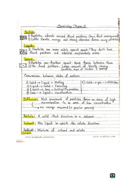 Igcse Chemistry Notes Pdf