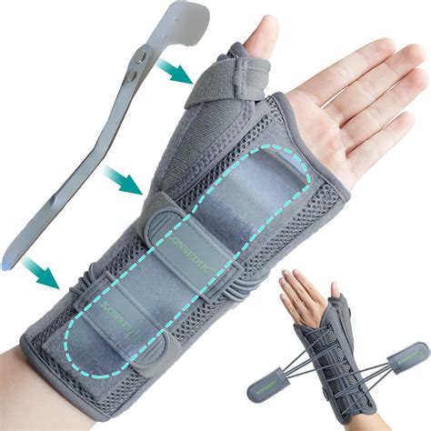 Konsedik Wrist Brace With Thumb Spica Splintfor De