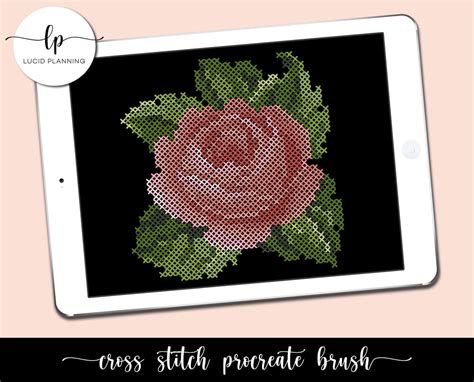 Cross Stitch Procreate Brush Instant Download Embroidery Procreate