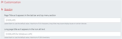 how to customise overlaps overlaps documentation