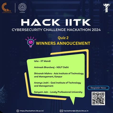 Quiz2 Hackiitk Cybersecurity Grateful Hackathon Learning Brainbuzz… Ananya Joshi