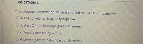 Solved QUESTION You Calculate A Correlation By Hand And Chegg