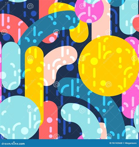 Geometric Abstract Seamless Pattern Linear Motif Background Stock Vector Illustration Of