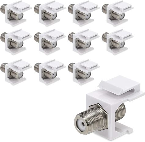 Kwmobile F Type Keystone Modules Pack Of Snap In Patch Panel Patch Bay Keystone Jacks