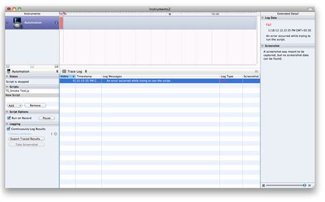 Ios Why Am I Seeing An Error Occurred While Trying To Run The Script In The Ui Automation