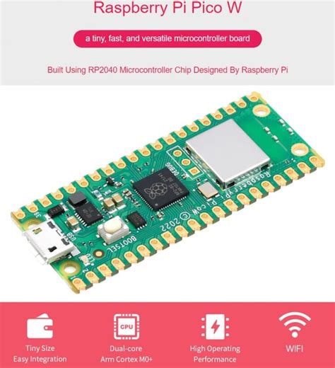 Raspberry Pi Pico W With Pre Soldered Header Built In WiFi Support GHz Band WiFi Oz Robotics