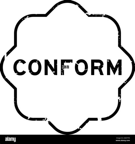 Grunge Black Conform Word Rubber Seal Stamp On White Background Stock