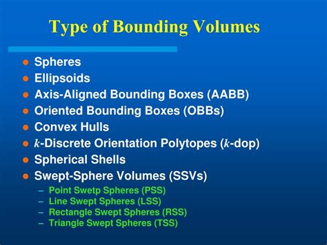 Ppt Proximity Queries Using Spatial Partitioning And Bounding Volume Hierarchy Dinesh Manocha