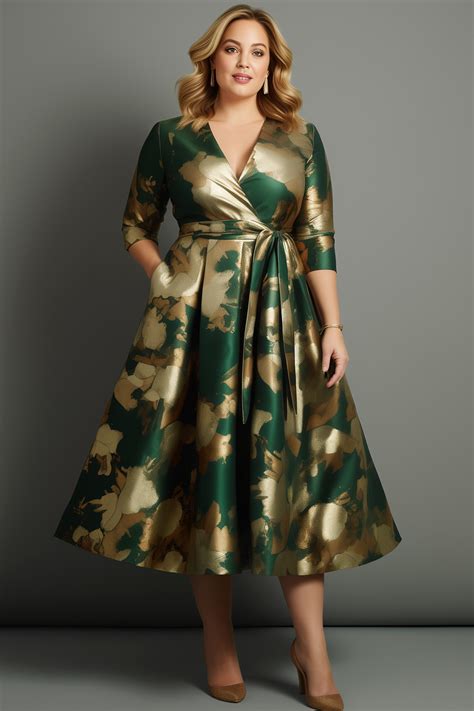 Plus Size Green Dresses Flycurvy