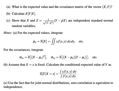 Solved Let X And Y Have The Bivariate Normal Density