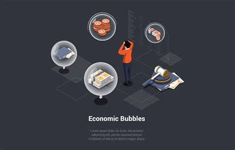 경제 거품 스타트 업 폰지 계획 금융 피라미드 및 벤처 투자 남성 캐릭터 또는 벤처 펀드는 이익을 내기 위해 고위험 투자를합니다 아이소메트릭 3d 벡터 일러스트 레이 션