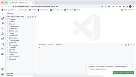 anyone else repeatedly getting the error remote extension host terminated unexpectedly 3 times