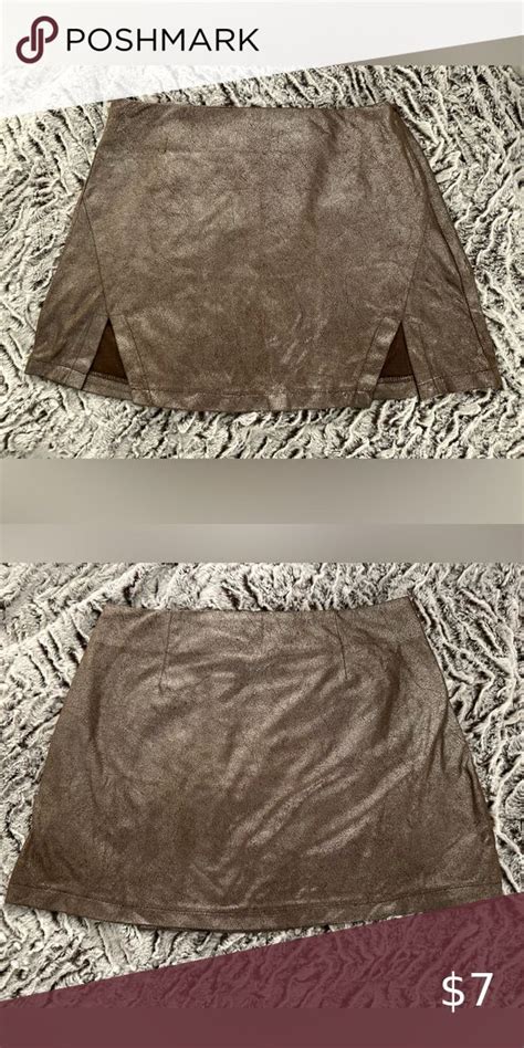 Gold Metallic Mini Skirt From Charlotte Russe Size Xs Super Cute Y2k