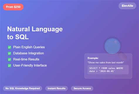 Build Natural Language To Sql Database Query System By Manthangohel