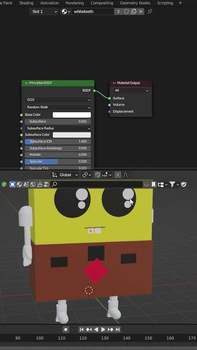 I Tried Modeling Spongebob In Blender As A Beginner… And It Turned Out Ok Youtube