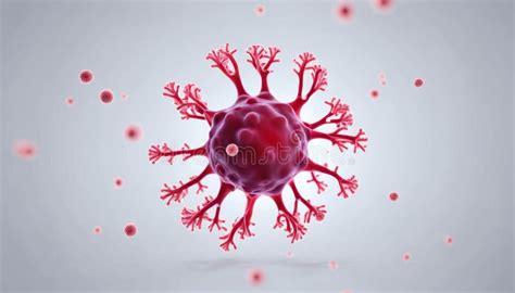 Viral Infection A 3d Rendering Of A Virus Attacking Cells Stock Illustration Illustration Of