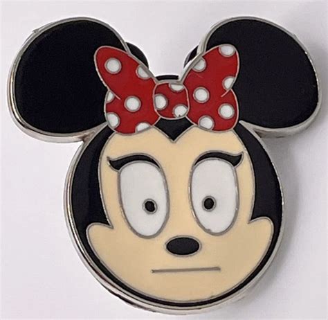 Disney Minnie Mouse Emoji Face Shocked Surprised Wdw Parks Pin Trading