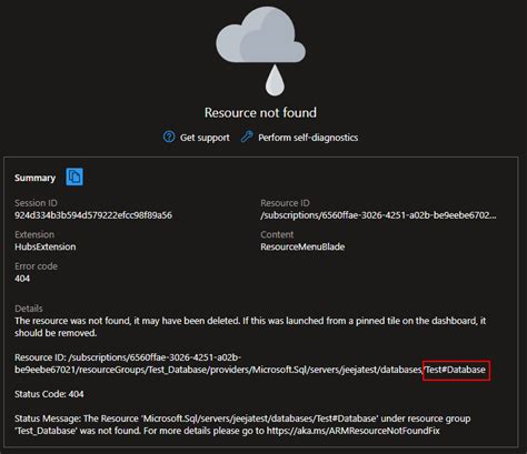 Never Use An Hashtag In The Azure Sql Database Name