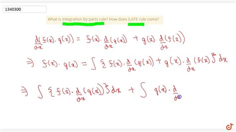 What Is Integration By Parts Rule How Does Ilate Rule Come Youtube